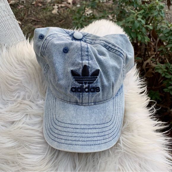 adidas | Accessories | Adidas Faux Denim Washed Cap | Poshmark